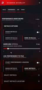 Adrenalin: Radeon Overlay & Performance Monitoring